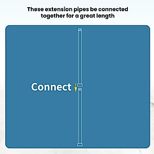 gotonovo G3/4 Shower Extension Tube Shower Extender Bar Longer Shower Pipe Add Shower Height Outdoor Polished Chrome 12 Inch