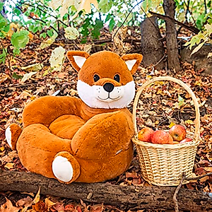 Trend Lab Fox Toddler Chair Plush Character Kids Chair Comfy Furniture Pillow Chair for Boys and Girls, 21 x 19 x 19 inches