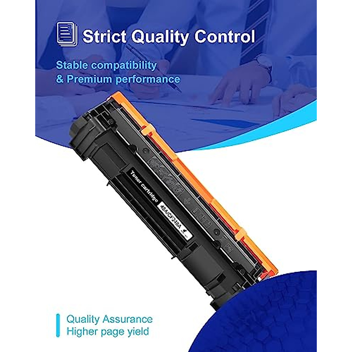 INUDIO Compatible Toner Cartridge Replacement for CF248A 48A to use with Laserjet Pro M15w M15a M16w M16a MFP M28w M28a M29w M29a M30w M31w Printer (Black, 2 Pack)