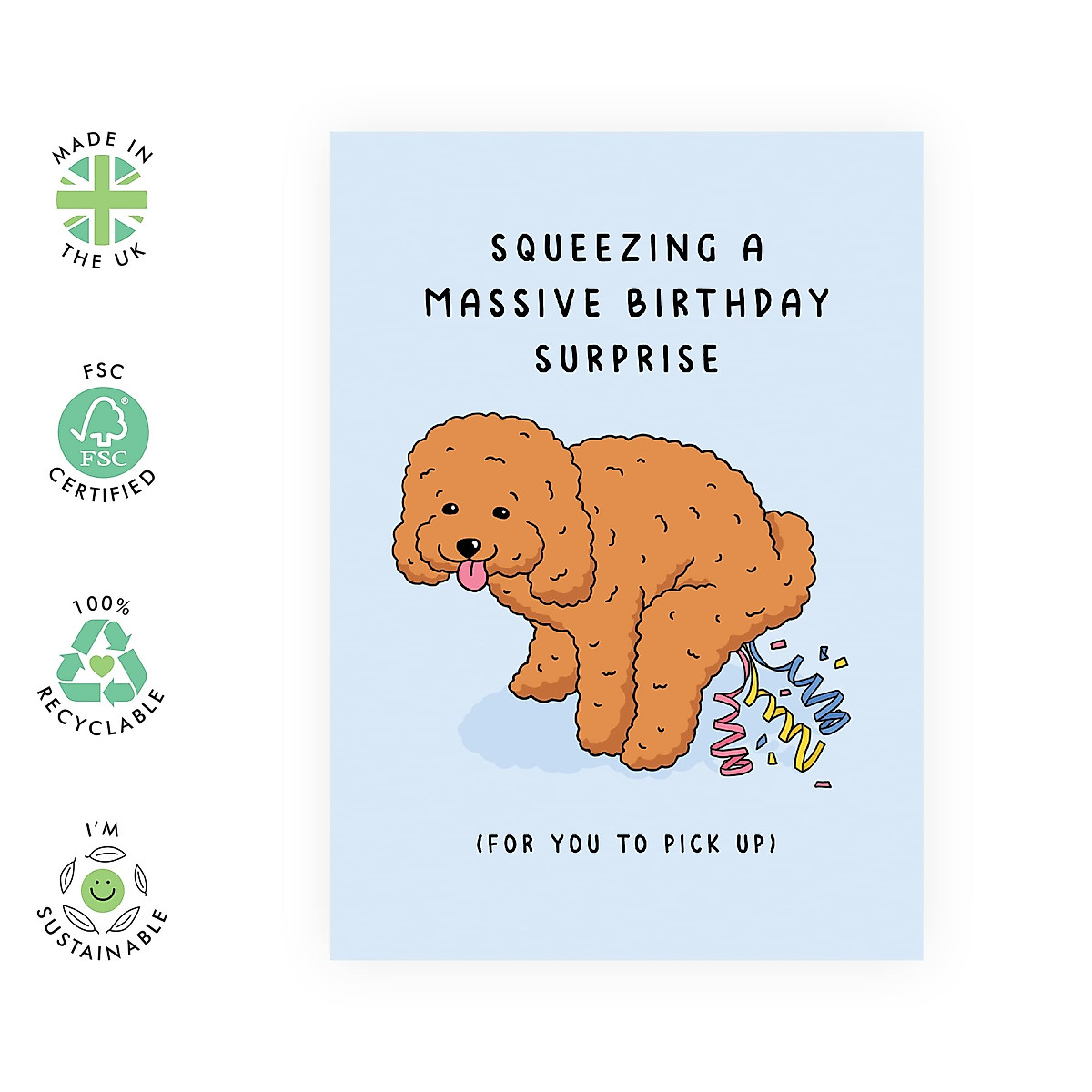 CENTRAL 23 Birthday Card From Dog Pet Puppy - Funny Gifts for Dog Dad or Fur Mom - Dog Birthday Cards for Men or Women - Comes With Stickers