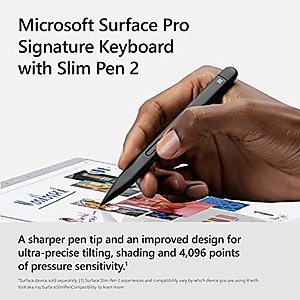 Microsoft Surface Pro Signature Keyboard with Slim Pen 2 Bundle, Forest Colour Keyboard