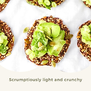 ELLA’S FLATS® Sesame All Seed Savory Crisps – All Natural, Gluten Free, Good Source of Protein, High Fiber, Vegan and Keto Friendly (3 Pack)