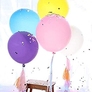 zorpia 36 Inch Giant Latex Balloons,10 Pack Purple Round Balloons for Birthdays Weddings Receptions Festival Party Decoration(Purple)