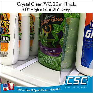 Clip Strip 3" x 17-9/16" Shelf Divider, SD-3018, Pack of 50 Corp