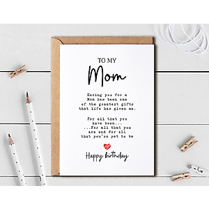 To My Mom - Mom Birthday Card - Mom Is The Greatest Gifts In My Life - Birthday Card For Mom - Gift For Mom Card- Christmas Gifts For Mom