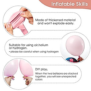 BloonKing Macaron Sky Blue Balloons 12inch 100pcs Light Blue Latex Helium Balloons 12" Party Balloons for Festival Birthday Wedding Anniversary New Year Gender Reveal Decorations