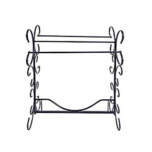 Freestanding Towel Rack 3 Tier Outdoor Pool Towel Drying Holder Standing for Bathroom Floor, Black