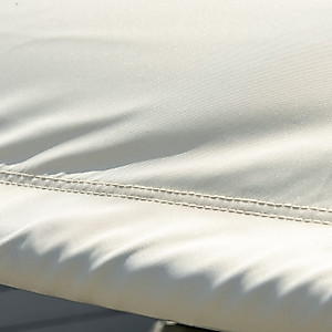 Outsunny Outdoor Double Chaise Rocking Chair, Day Bed Sun Lounger with Canopy Shade, Headrest Pillow, Armrests for Garden, Poolside, Light Gray