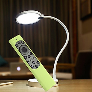 Compatible with Samsung Smart TV Remote 2022 BN59 Remote with Solar Panels Silicone Cover, Anti-Fall Shockproof Silicone Protective case with Lanyard（Luminous Green+Luminous Blue）