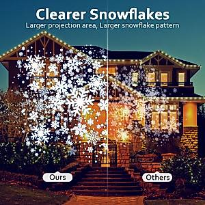 Christmas Projector Lights Outdoor,Led indoor Snowflake Projector Lights Double Head 2024 Newest Waterproof Christmas Decorations Lights for Xmas Yard Garden Holiday Party Home Decor Landscape Patio