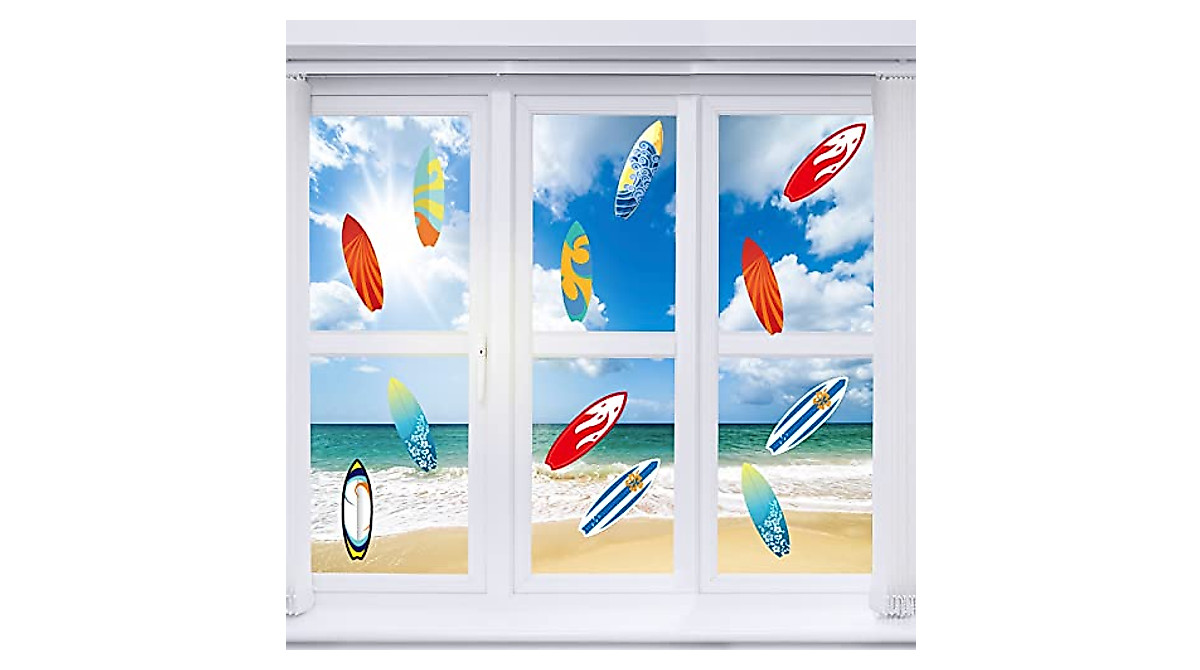 60 Pieces Surfboards Cutouts - Tropical Beach Decorations for Summer