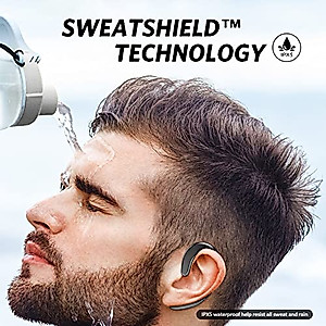 ESSONIO Open Ear Headphone Bluetooth earpiece for Cell Phone air Conduction Headphone Wireless Bluetooth Headphone with Microphone