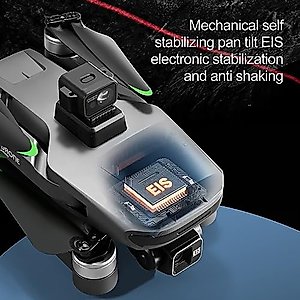 RKSTD 2.7K Camera GPS RC Drone For Adults, Foldable RC Quadcopter, Auto Return, Follow Me, Brushless Motor, Circle Flight, Waypoint Flight, Altitude Hold, Headless Mode
