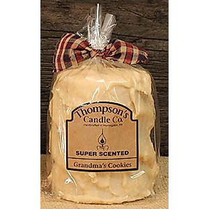 Thompson's Candle Co Super Scented MED (18 oz) Pillar 80 Hrs "Grandma's Cookies"