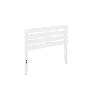 AFI Oxford Full Size Headboard with Attachable Charger in White