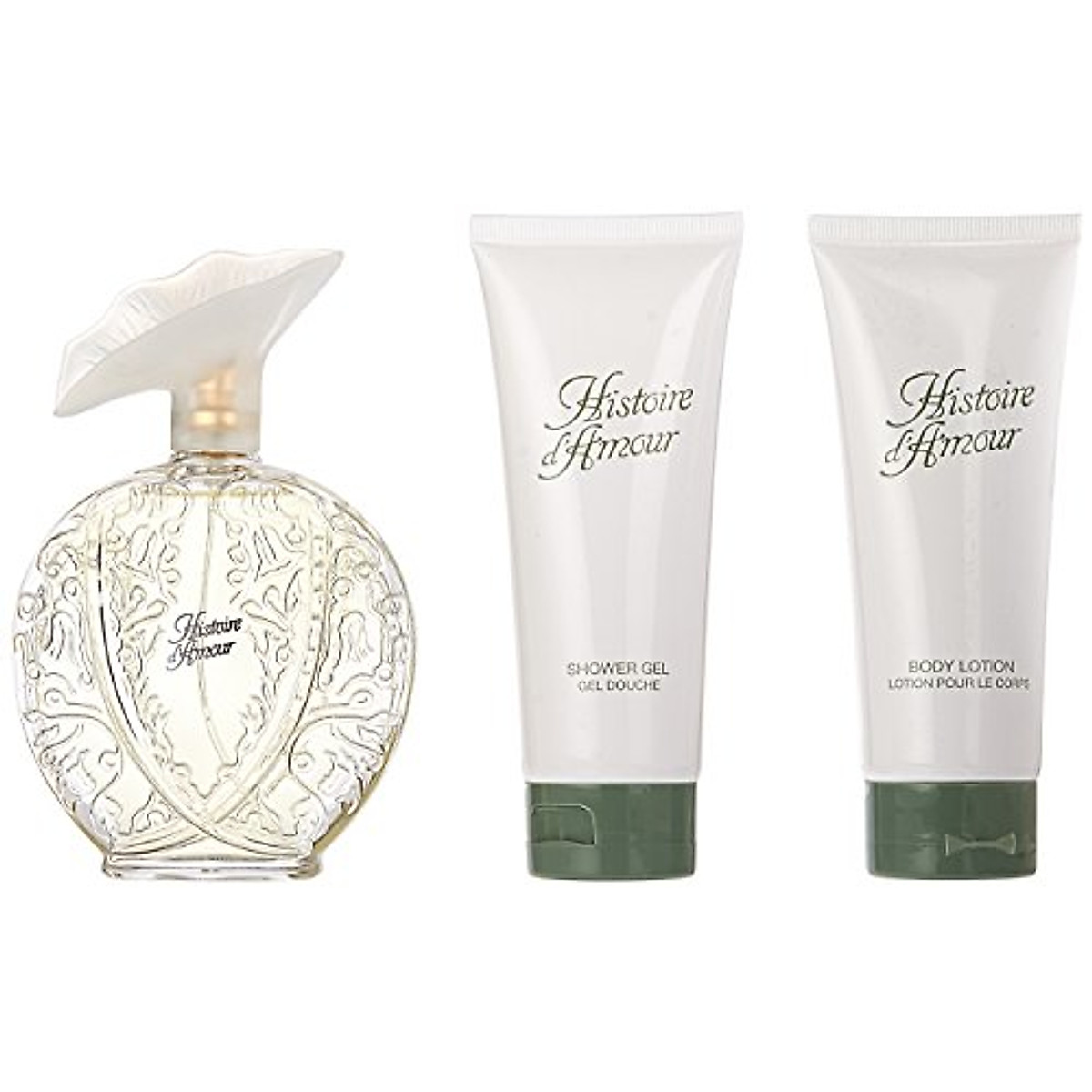 Aubusson Histoire D'amour 3 Piece Set (3.4 Ounce Eau de Toilette Spray Plus Body Lotion Plus Shower Gel)