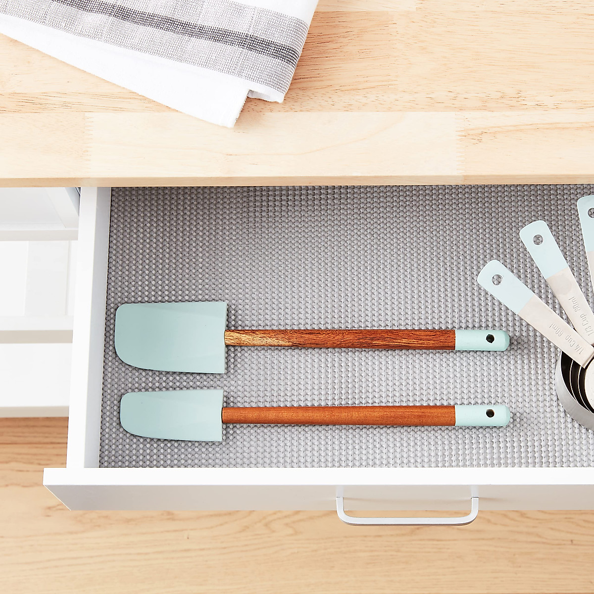 Amazon Basics Non-Adhesive Shelf and Drawer Liner - Grey, 12" x 20'