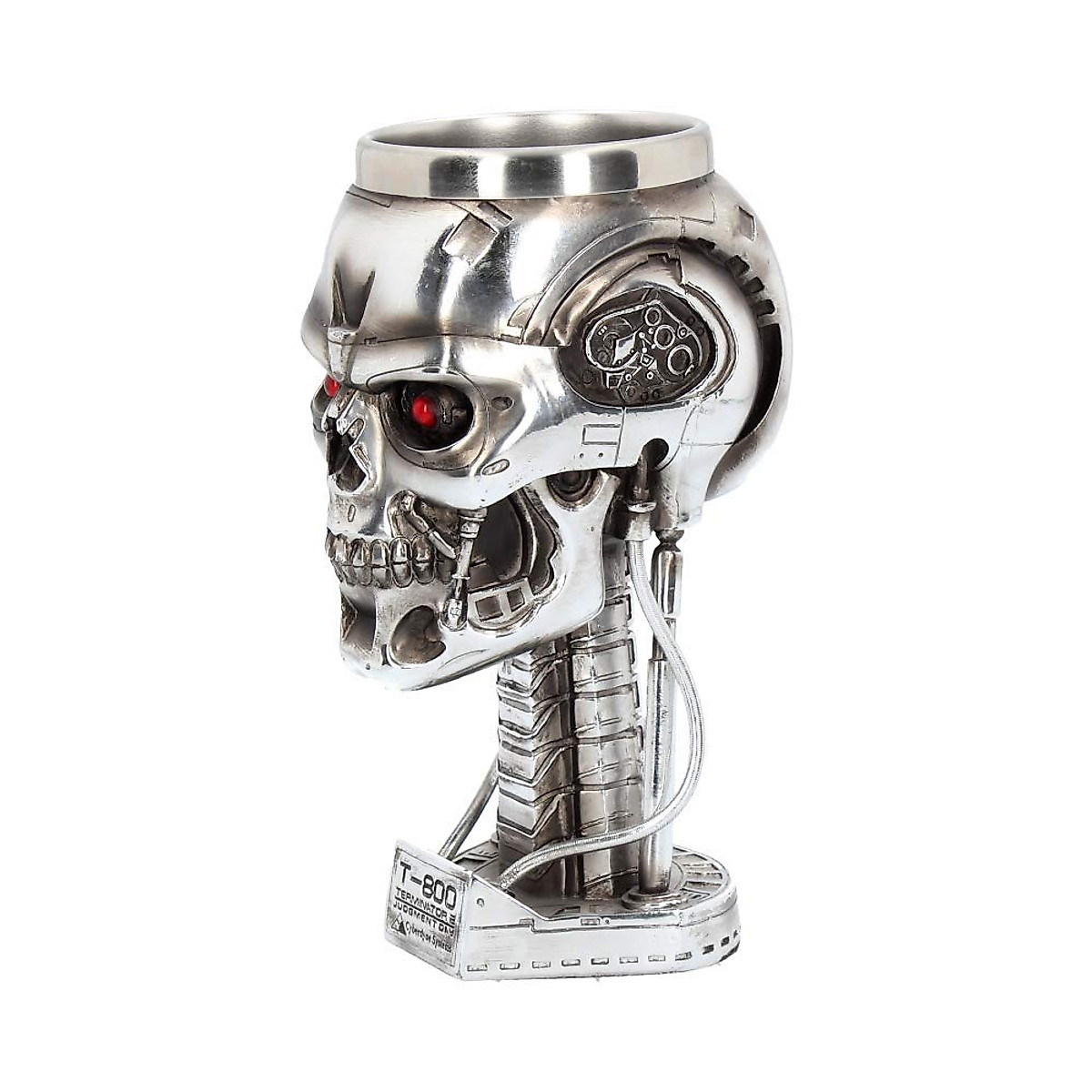 Nemesis Now Terminator Head Goblet 17cm Silver, Resin w/Stainless Steel Insert