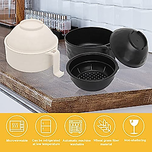 2 Sets Microwave Ramen Bowl Set with Handle Lid Ramen Cooker Ramen Noodle Bowl with Chopsticks Spoon Fork College Dorm Room Apartment Essentials, Dishwasher Safe, BPA Free