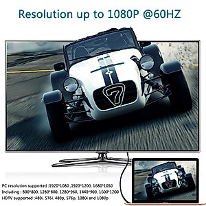 DteeDck USB C to VGA Cable 6 ft, USB Type C (Thunderbolt 3) to VGA Cable Sturdy Braided for USB 3.1 Devices-Compatible with MacBook Pro, iPad Pro Galaxy S10/S9/S8, Surface Book 2, Dell XPS, HP Etc