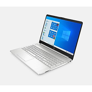 HP 2021 15.6” FHD IPS Touchscreen Laptop Computer, 10th Gen Intel Core i5-1035G1 Processor, 32GB RAM, 1TB SSD, HD Audio, HD Webcam, Intel UHD Graphics 620, Win 10, Silver, 32GB SnowBell USB Card