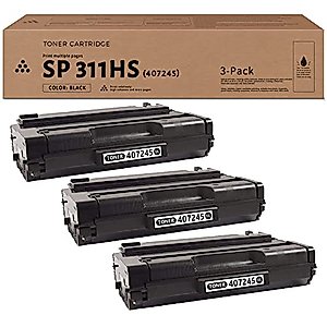 DRAWN Compatible SP 311HS | 407245 Toner Cartridge Replacement for Ricoh SP 311DNw 311SFNw 325DNw 325SFNw Printer Ink(3 Pack, Black)
