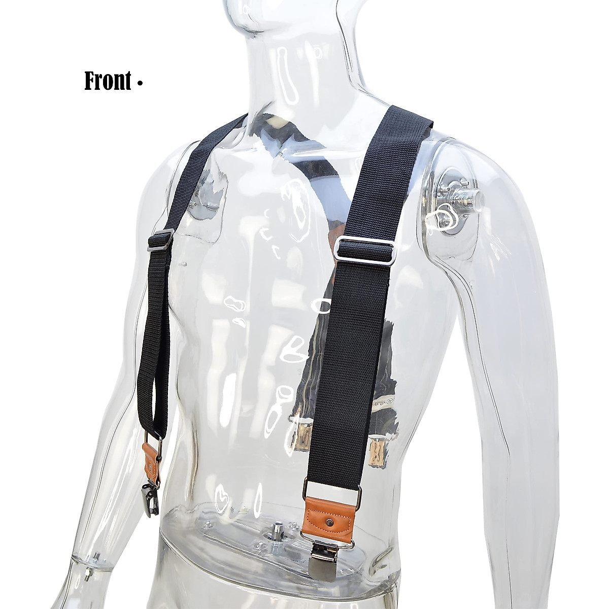 WELKINLAND 2Inch Suspenders for men heavy duty, Men's suspenders, Big Black suspenders, Suspenders for men, Black suspenders men for jeans, Heavy Duty suspenders for men, Work suspenders for men