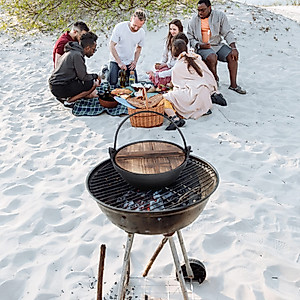 DOITOOL Japanese Sukiyaki Pot Cast Iron Nabe Tetsu Single Serving Nabe Shabu Shabu Hot Pot Sukiyaki Pan with Wooden Lid for Home Camping Picnic