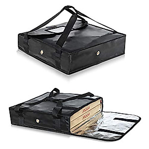 New Star Foodservice 51100 Insulated Pizza Delivery Bag, 18" by 18" by 5", Black