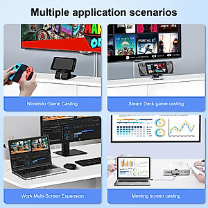 Dnkeaur USB C to HDMI Adapter Cable Compatible with Nintendo Switch, Type-C to HDMI Conversion Cable Replaces The Switch Docking Station for TV Projection Screen, Nintendo Switch OLED Dock