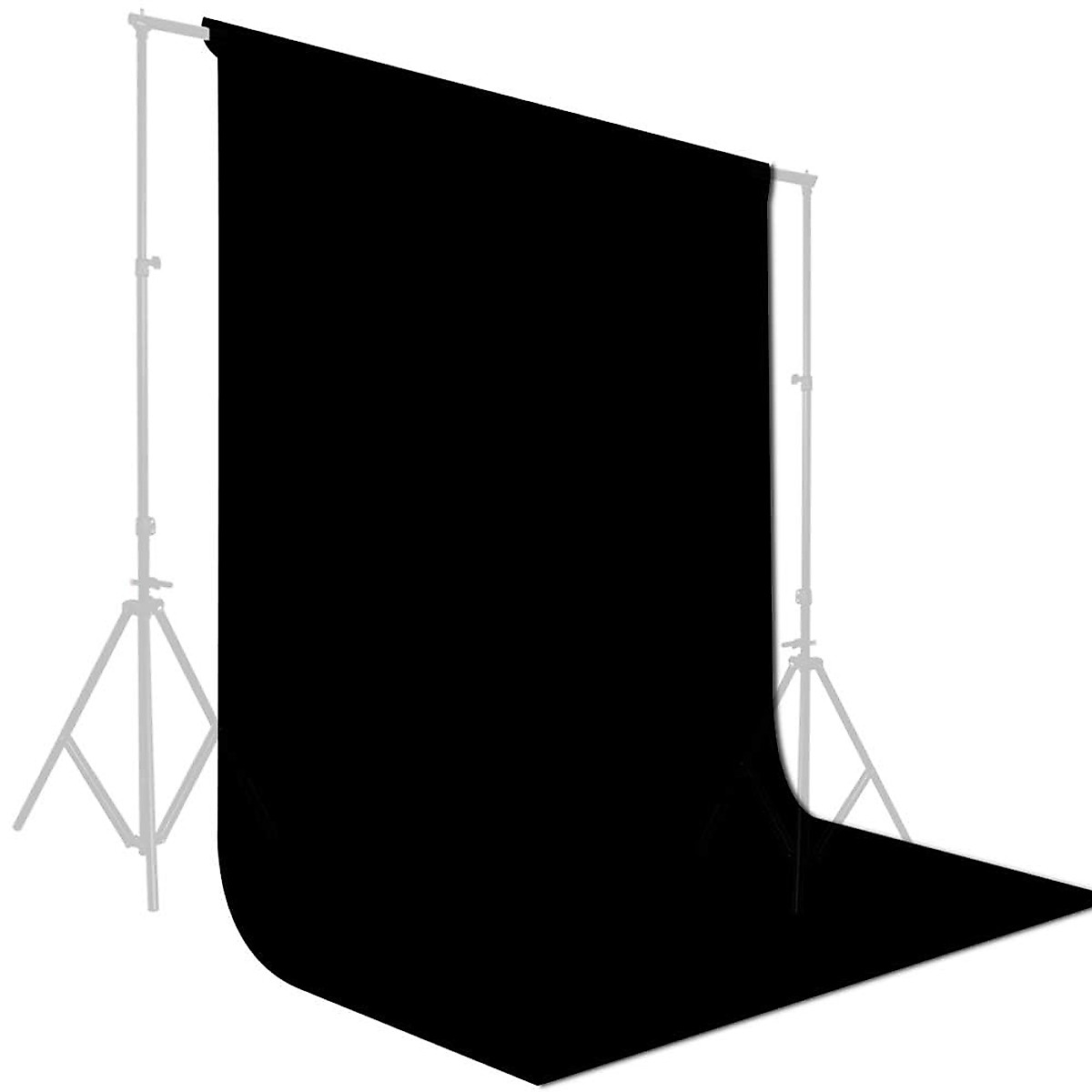 GFCC 6FTX9FT Black Backdrop Background - for Photography Photo Booth Backdrop for Photoshoot Background Screen Video Recording Parties Curtain