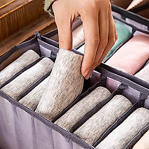 Pack of 3 Underwear Drawer Organizer, Washable Nylon Mesh Underwear Storage Closet Organizer Drawer Dividers, Compartments Organizer for Underwear, Socks, Clothes, Bras
