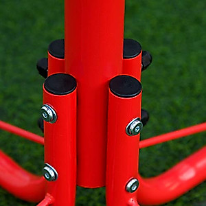 Outsunny Teeter Totter 4 Seat Outdoor Seesaw for Backyard Multiple Kids Playground Equipment Active Play