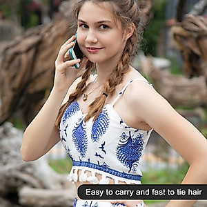 YEEPSYS Kids Hair Ties, Hair Elastic Bands for Toddler and Girls, Baby Multicolor Small Seamless Hair Bands Elastic Ponytail Holders (1000, Black)