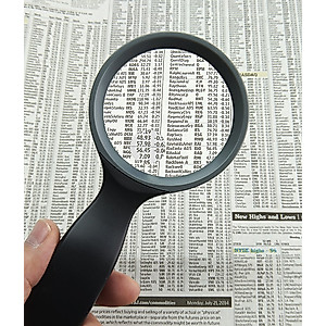 Carson HandHeld 2.5x Power Magnifier with 5x Spot Lens (JS-40) , black