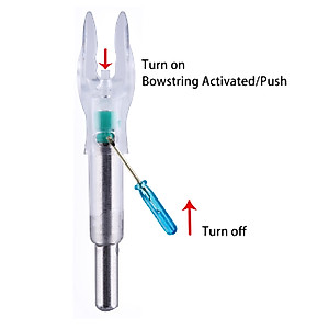 X Lighted Archery Nock for Arrows with .204".233".244".246" Inside Diameter, 6 PCS LED Nock with Screwdriver (Strobe, X/.204")