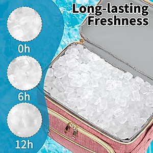 Cooler Backpack,Insulated Backpack Cooler Leakproof Double Deck Cooler Bag for Men Women RFID Lunch Backpack