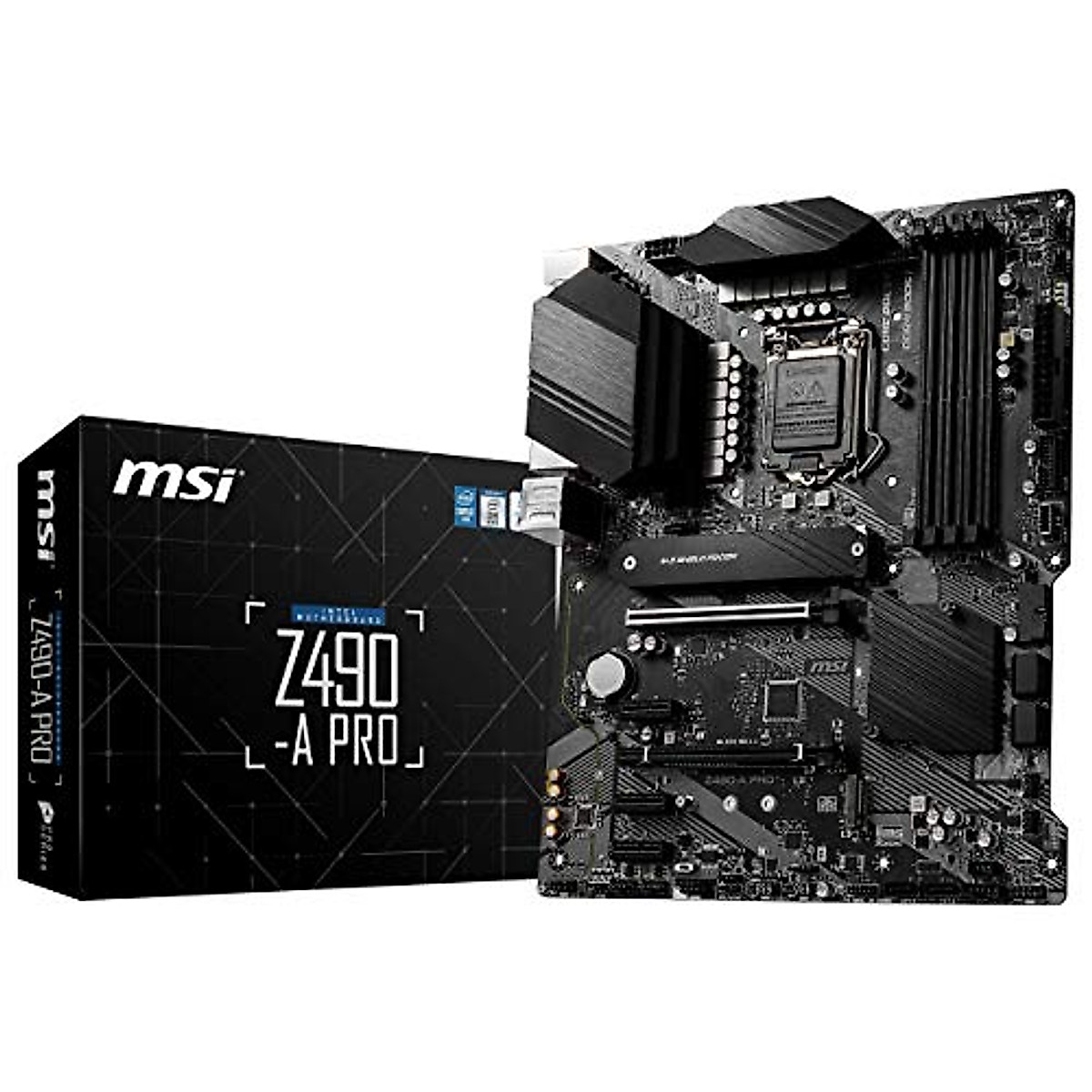 MSI Z490-A PRO ProSeries ATX Motherboard (10th Gen Intel Core, LGA 1200 Socket, DDR4, Dual M.2 Slots, USB 3.2 Gen 2, 2.5G LAN, DP/HDMI) (Renewed)