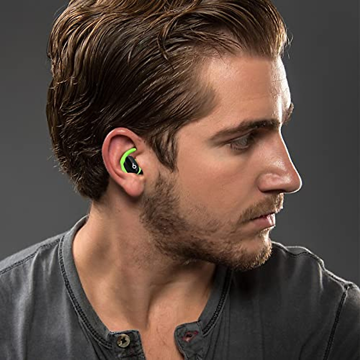 Ear Hooks for Beats Studio Buds, Ear Hook Accessories Compatible with Beats Studio Bud 2021 Silicone Anti-Slip EarTips Cover Holder [NOT Fit in Case] (Green)