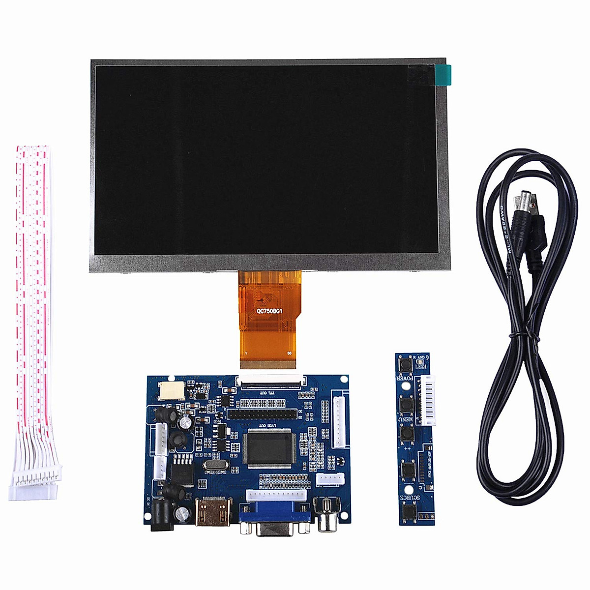 GeeekPi 7 inch 1024 x 600 HDMI Screen LCD Display with Driver Board Monitor for Raspberry Pi