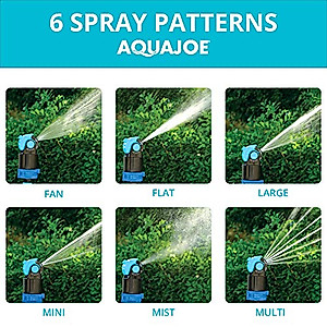 Aqua Joe AJ-6PSTB Indestructible Series 6 Pattern HD Sprinkler/Mister Combo, 360 Degree Coverage