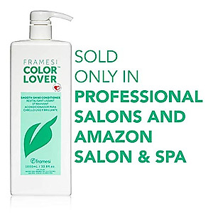 Framesi Color Lover Smooth Shine Conditioner, 33.8 fl oz, Sulfate Free Conditioner with Coconut Oil and Quinoa, Color Treated Hair