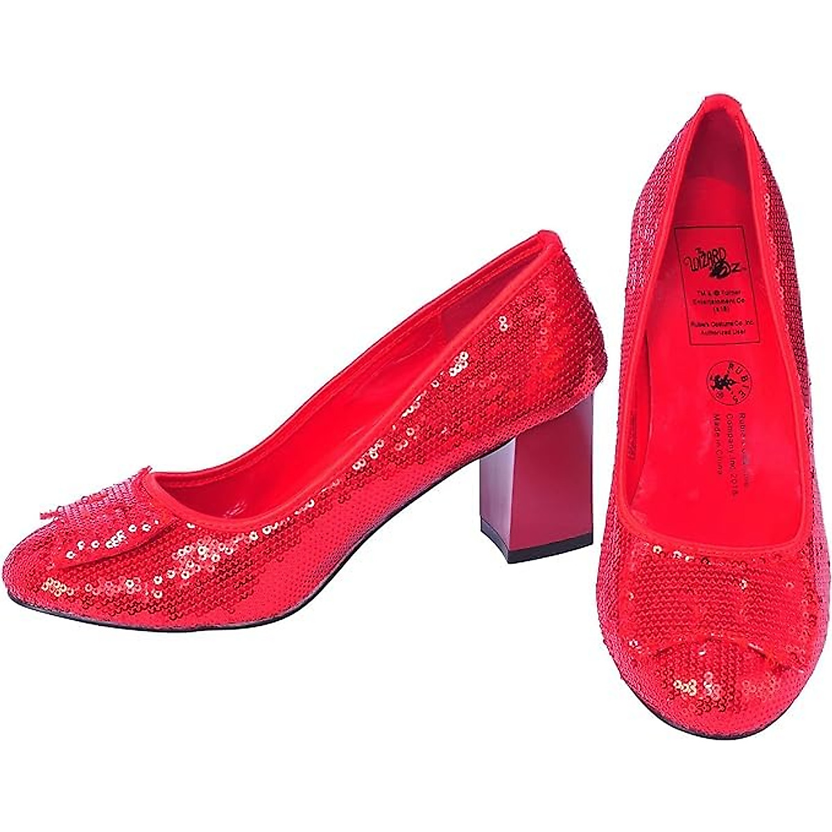 Rubies Secret Wishes Wizard of Oz Dorothy's Slippers, Red, Large (9/10) for Themed Parties and Halloween