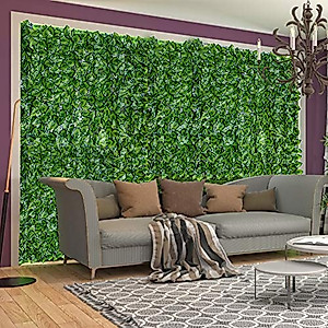 Enfudid 1 PCS Artificial Leaf Fence Privacy Screen Outdoor Garden Artificial Faux Ivy Hedge Leaf Privacy Fence Wall Screen Decorative Fence Screen Green