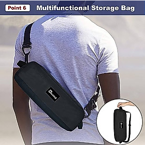 DRAXDOG Camping Chair, 2 Way Compact Backpacking Chair, Portable Folding Chair, Beach Chair with Side Pocket, Lightweight Hiking Chair Low Back Chair 002 (Black Set)