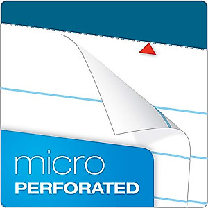 TOPS 64680 Docket Ruled Perforated Pads, Legal/Wide, 3 x 5, White, 50 Sheets (Pack of 12)