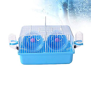 ULTECHNOVO Delicate Hamster Dating cage Two Mice Fighting Isolation Cage for Pet Blue Small Animal Den