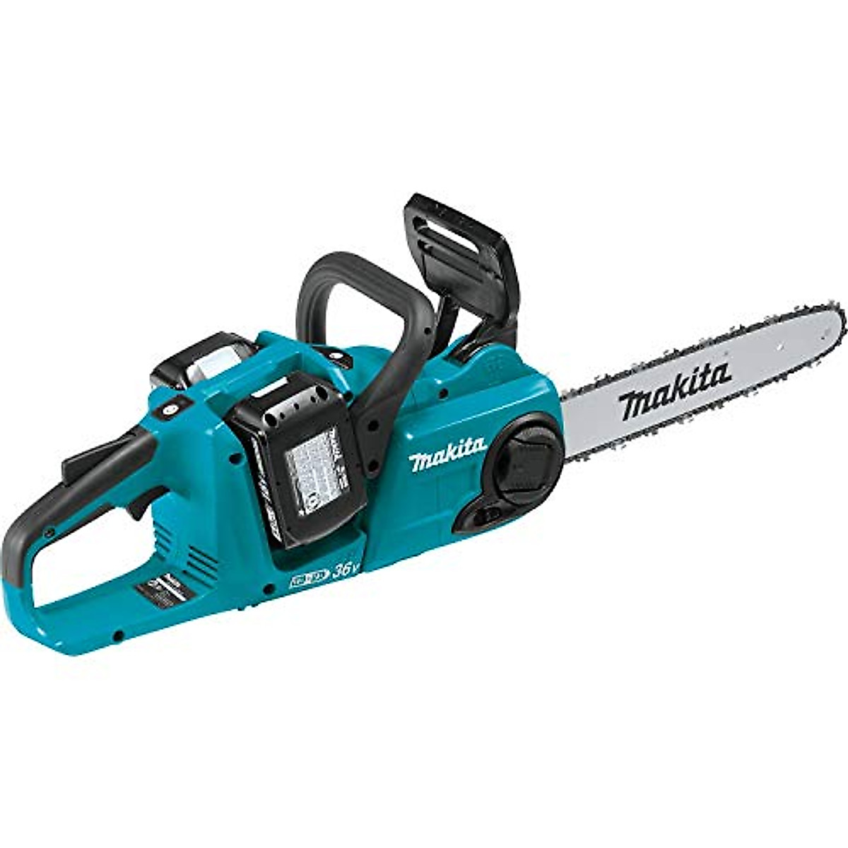 Makita XCU03PT1 18V X2 (36V) LXT Lithium-Ion Brushless Cordless 14" Chain Saw Kit with, 4 Batteries (5.0Ah)