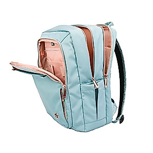 Swissdigital Katy Rose Backpack Features A World First: Locate Your Backpack With Apple "Find My" Network, Built-in Charging Port, Built In Patented Zen Massage, RFID Protection