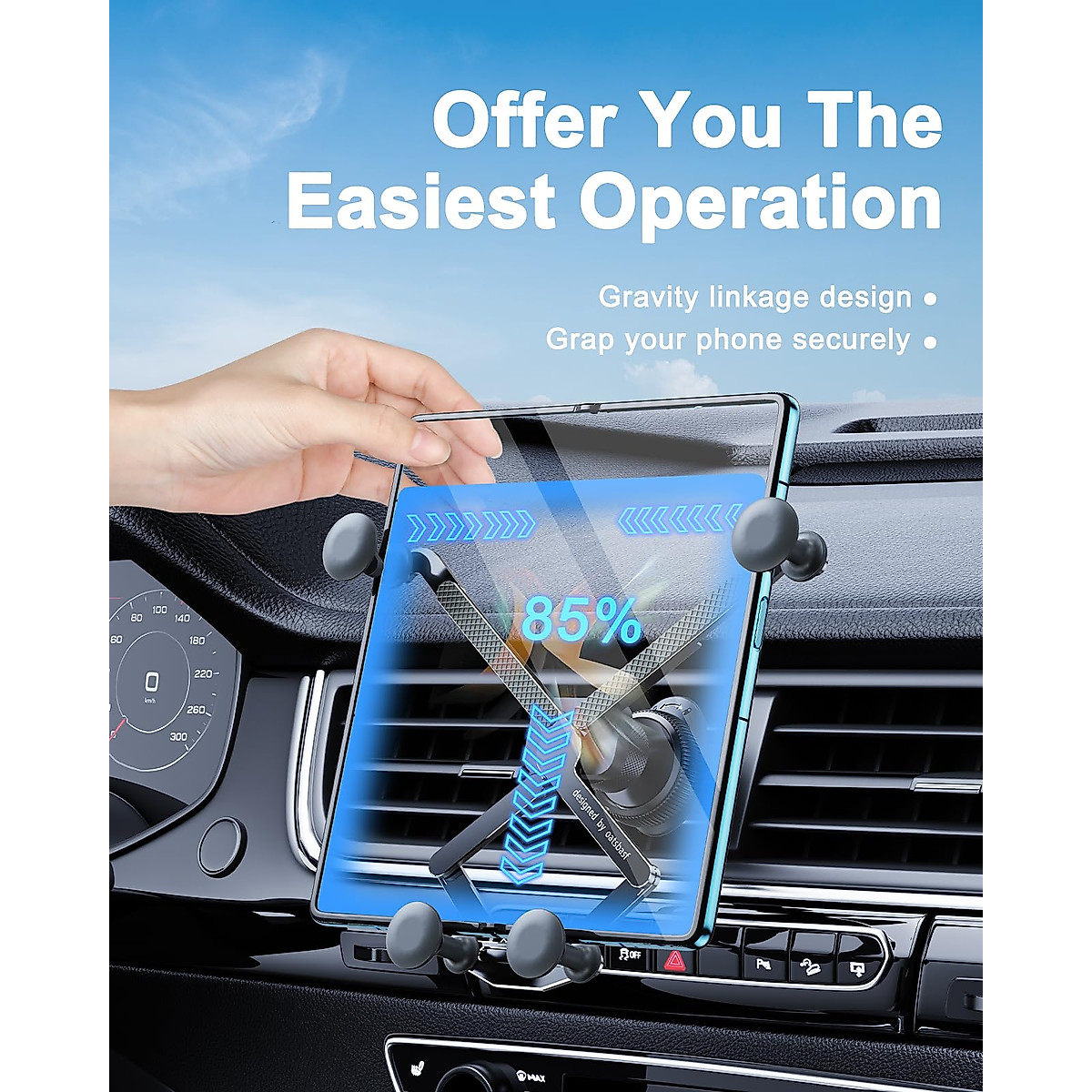 xuenair Fold 4 Car Mount, [2 Forms] Gravity Z Fold 5 4 Car Mount,[Thick Case Friendly] Cell Phone Holder Z Fold 4 Car Mount for Samsung Galaxy Z Fold 5 4 3 2 s23 22 Ultra iPhone 15 14 13 12